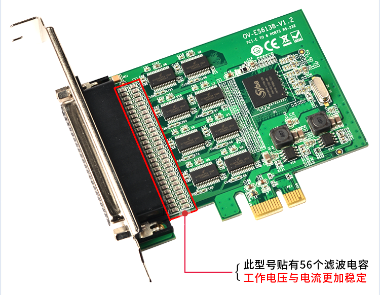 Tổng đại lý phân phối Card PCI E sang 8 Com RS 232 syba E1-PCE6138-8SCM ...